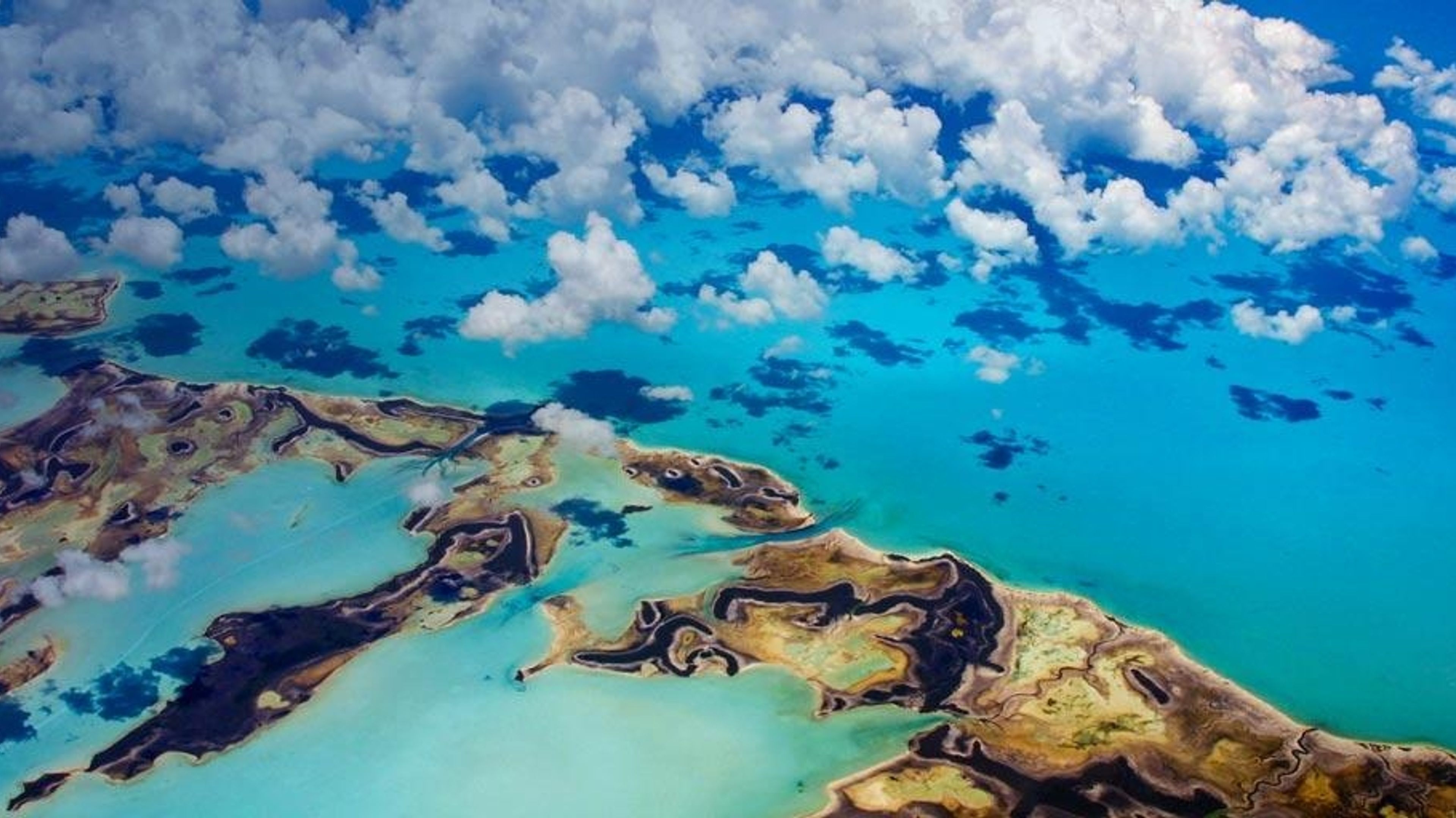 Aerial view of the Bahama Banks, Bahamas - Bing Gallery