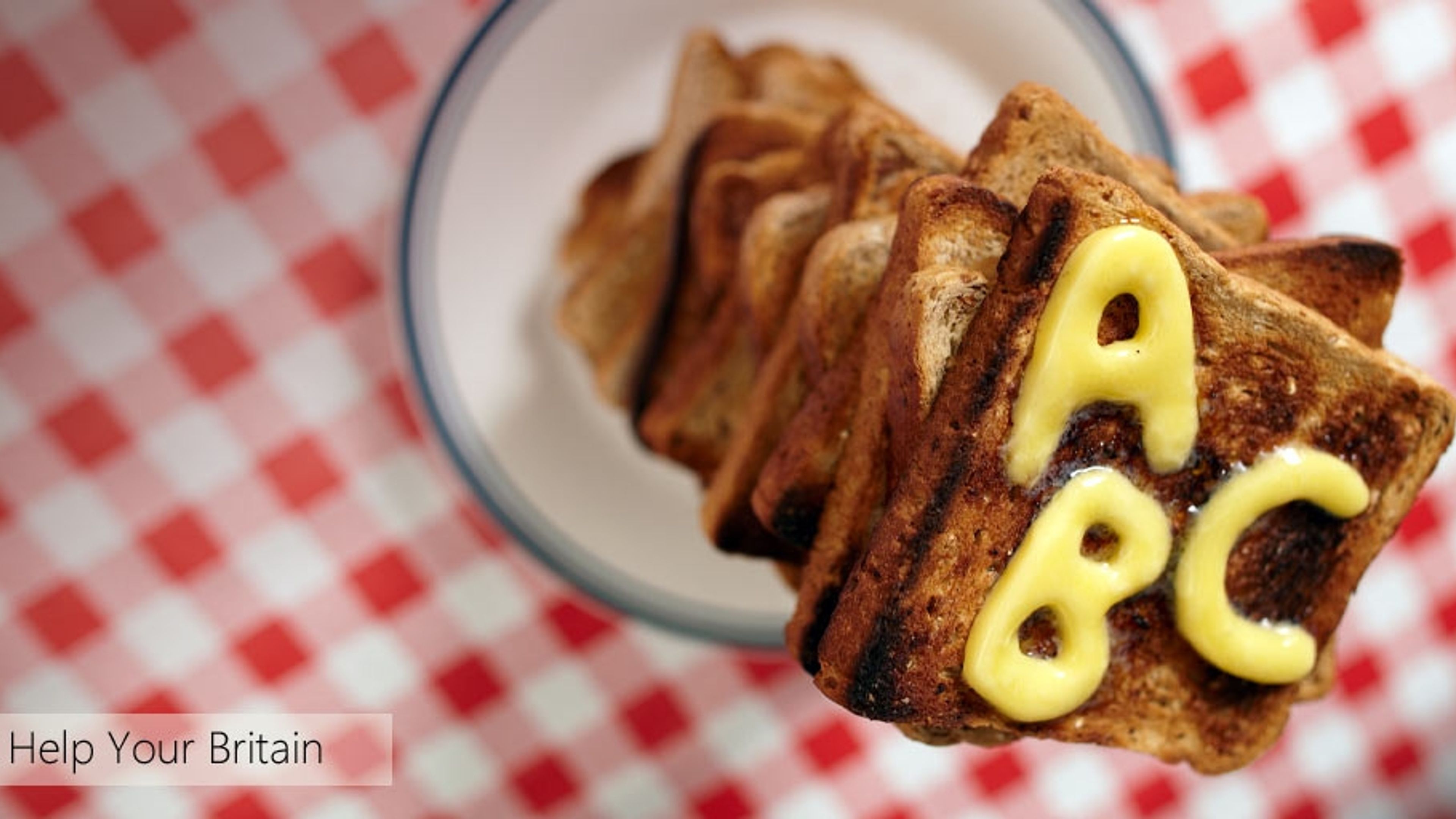 Stack of toast photo as part of Bing Help Your Britain with the charity ...