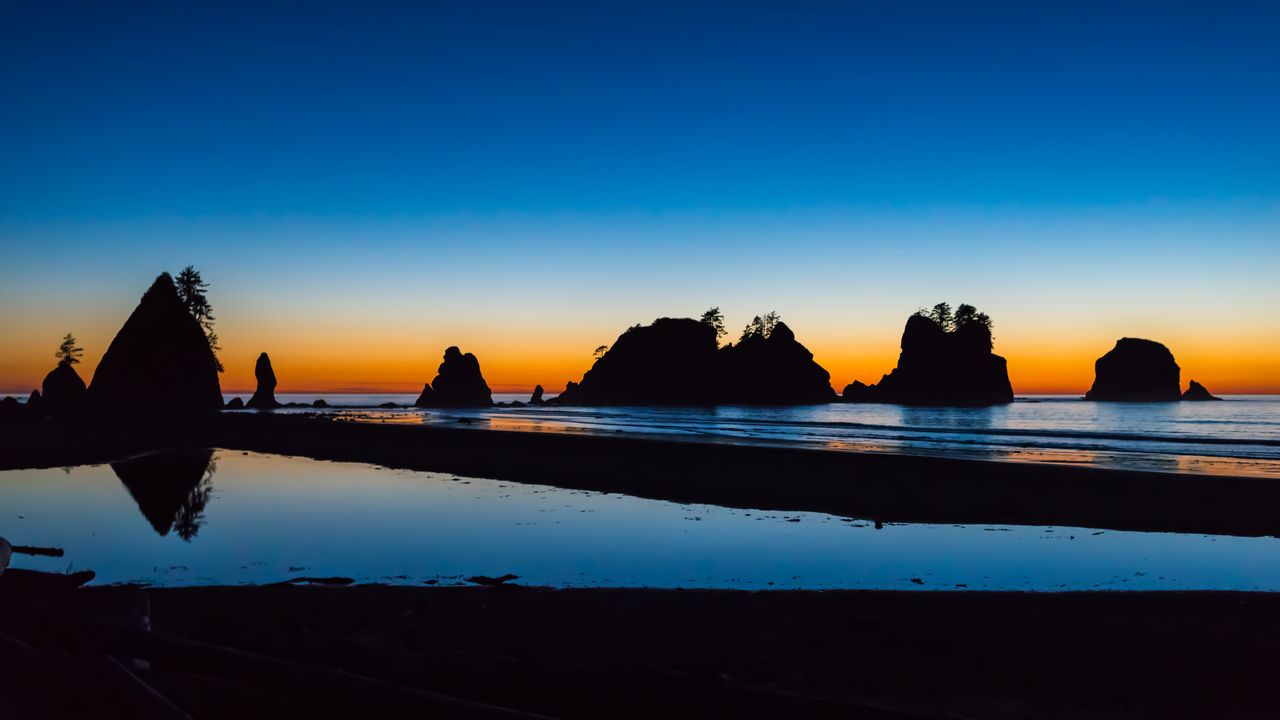 Praia de Shi Shi no Parque Nacional Olímpico, Washington, EUA - Bing ...
