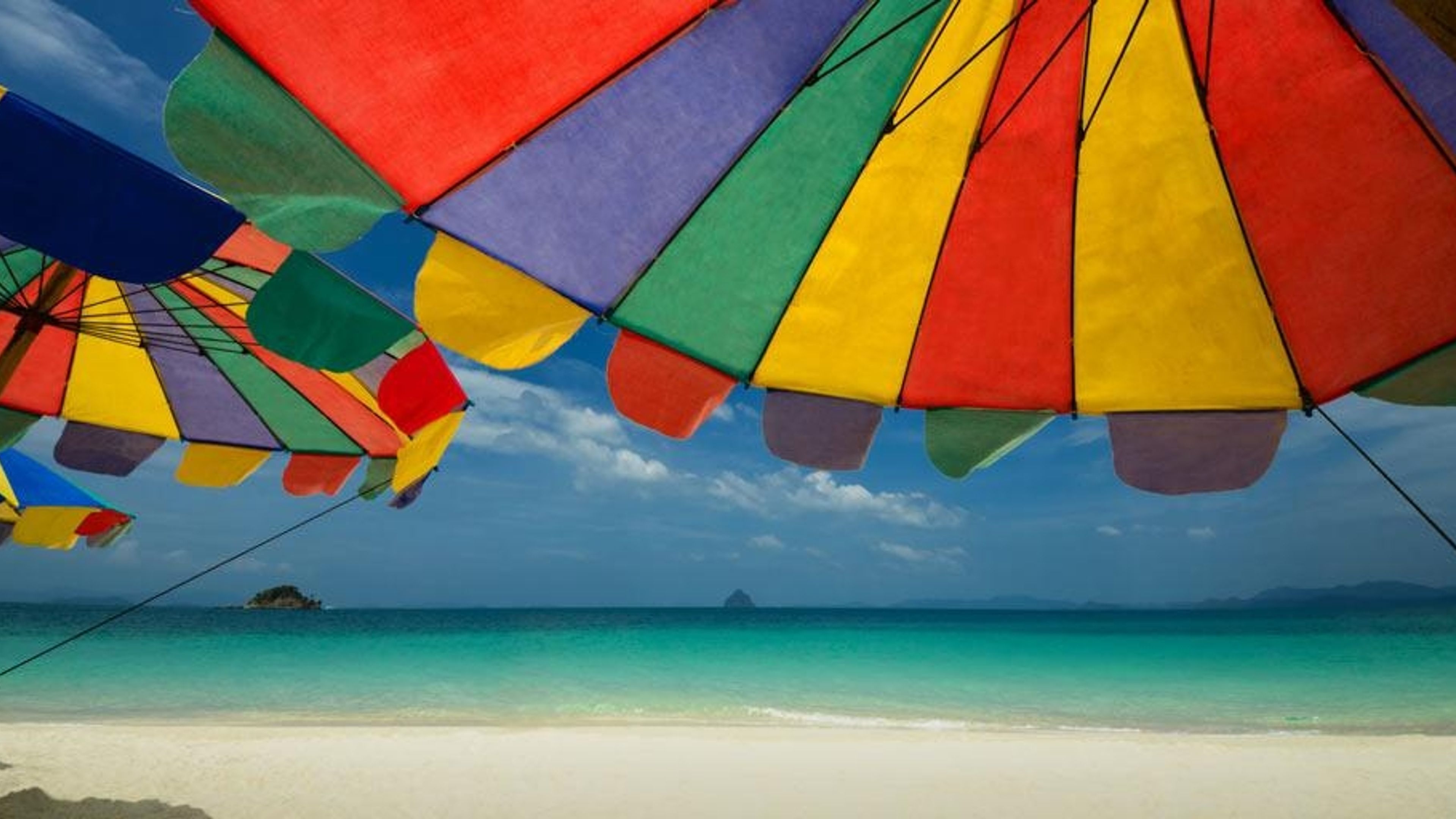 Umbrellas on a sunny beach in Southern Thailand - Bing Gallery