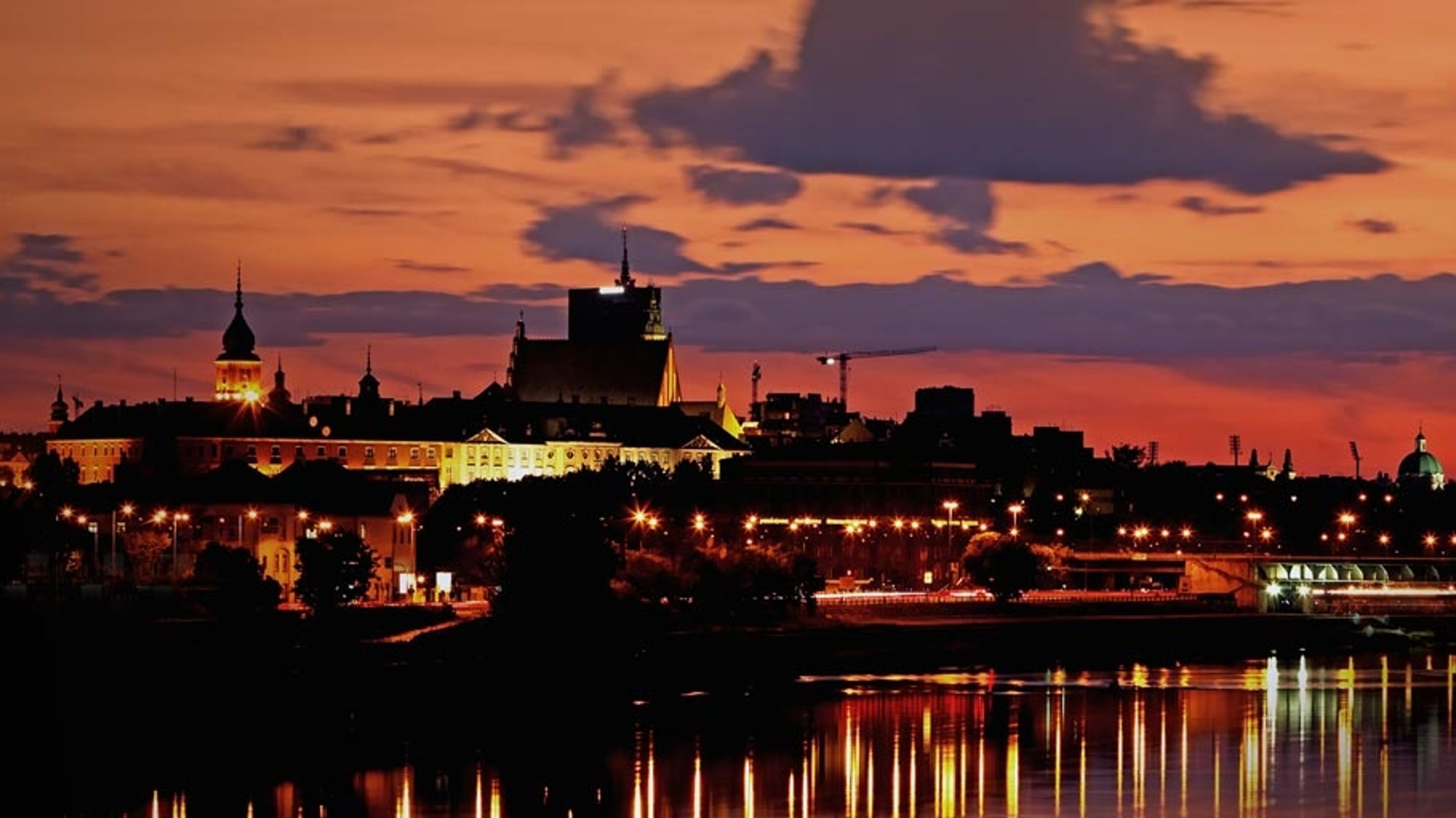 Skyline of old town Warsaw, Poland at sunset – Allan Baxter ...