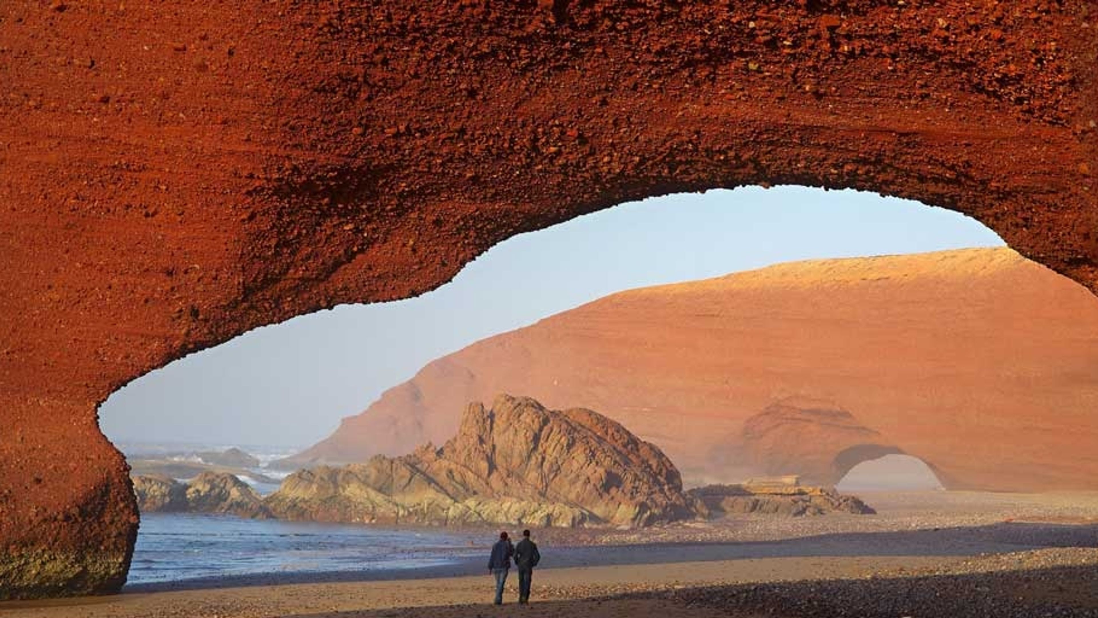 Red rock arch at Legzira beach near Sidi Ifni, Morocco - Bing Gallery