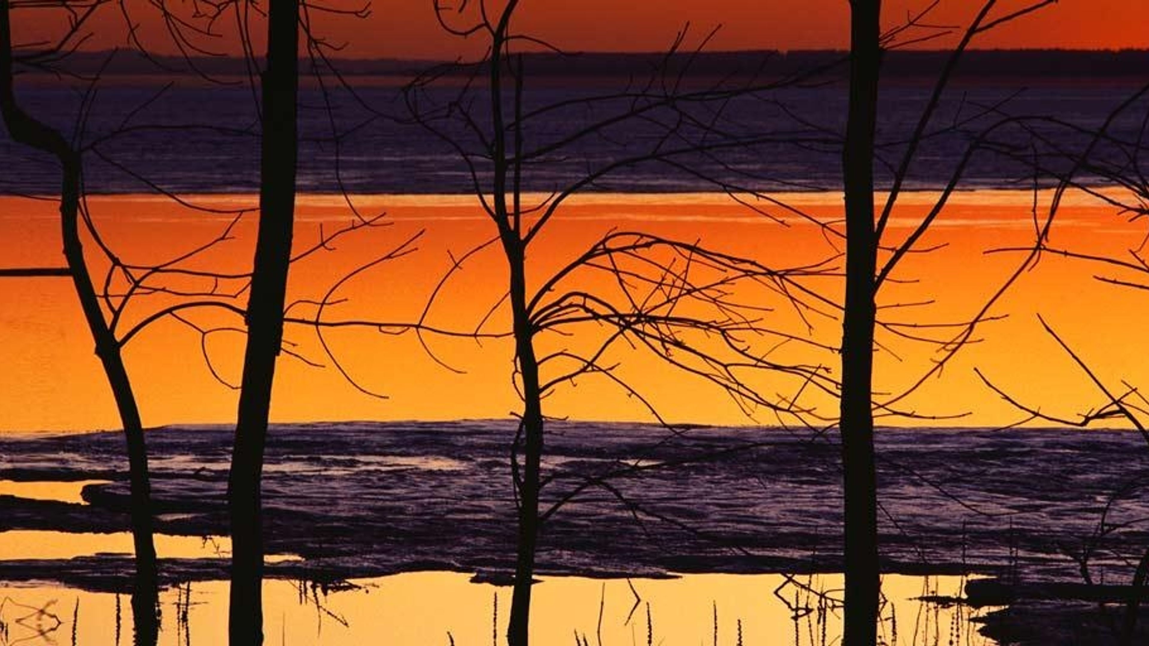 Reflections on a lake at sunset - Bing Gallery