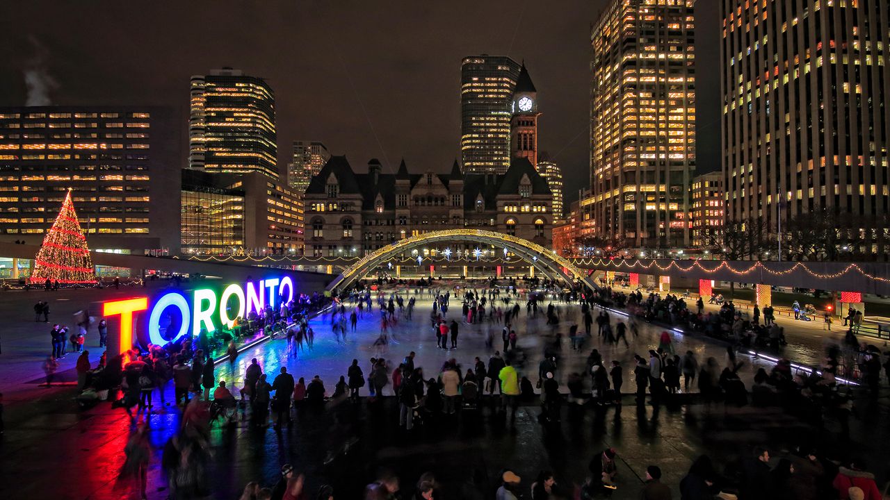 Celebration of the holiday season at Nathan Philips Square, Toronto ...