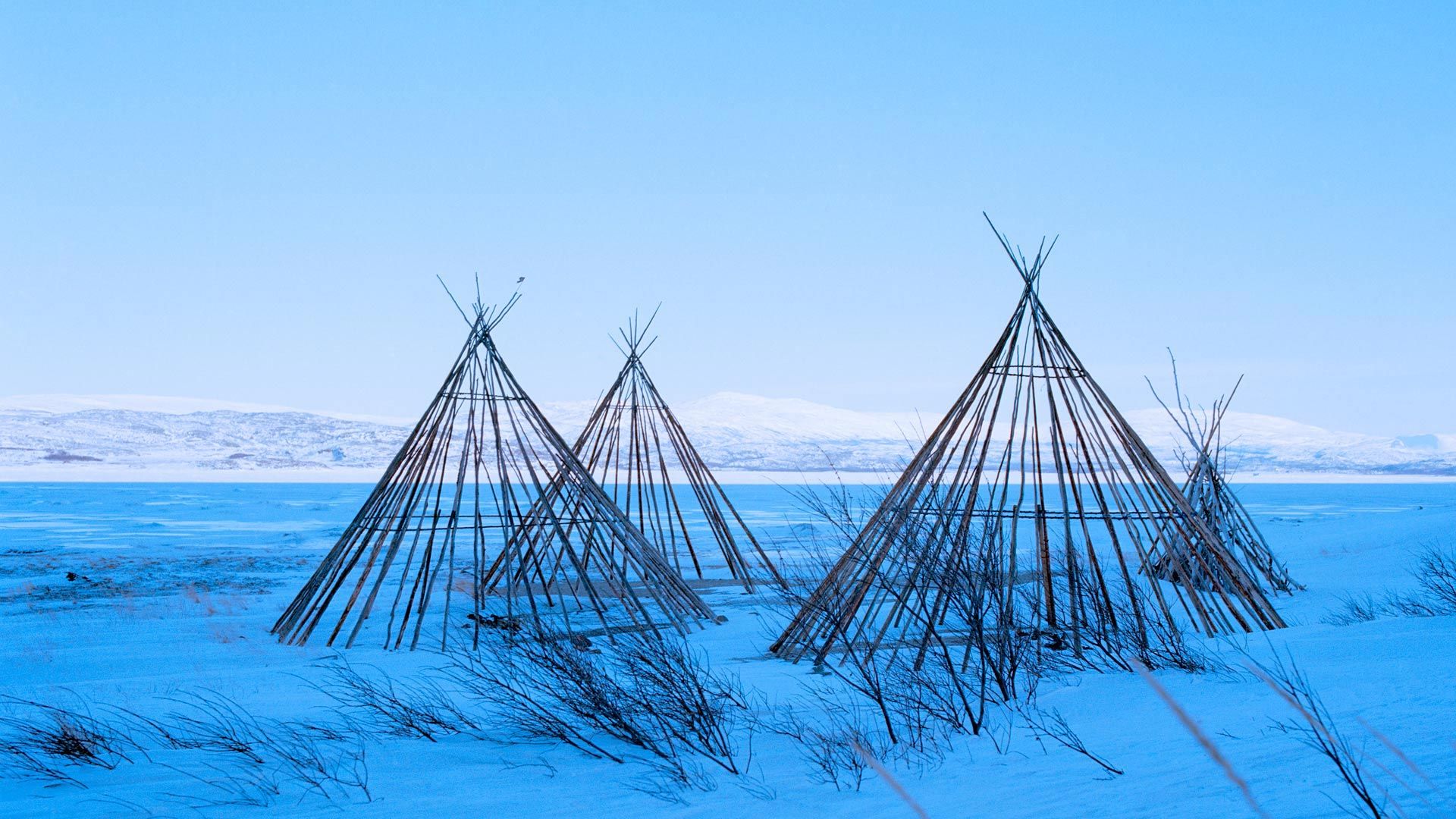 Sami lavvu structures, Finnmark, Norway | Peapix