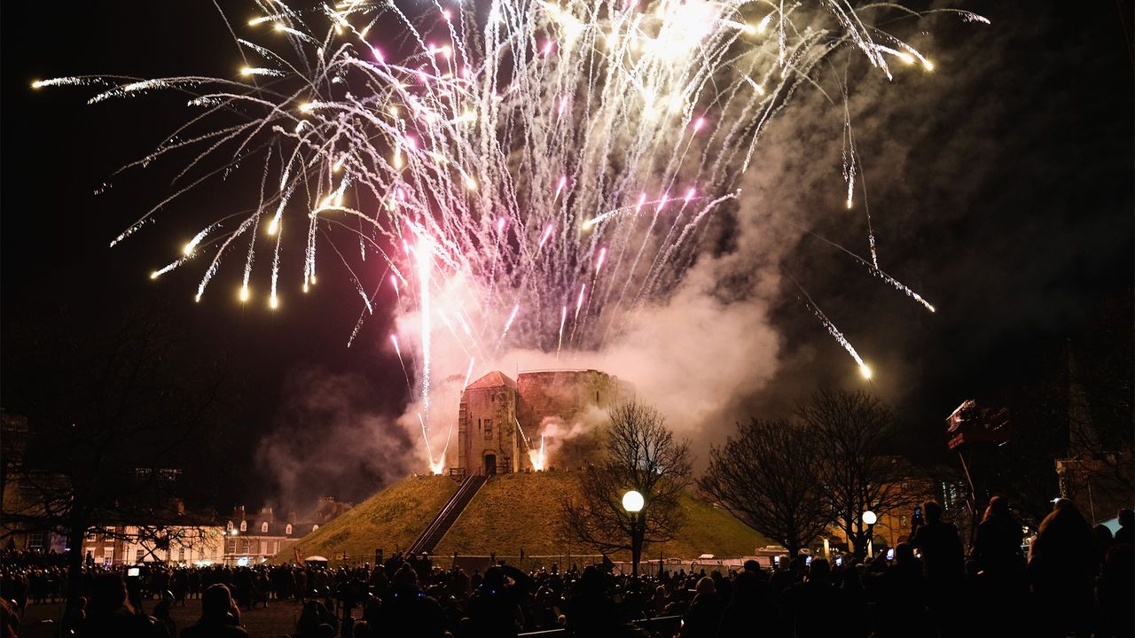 Fireworks at Clifford's Tower during the Jorvik Viking Festival - Bing ...