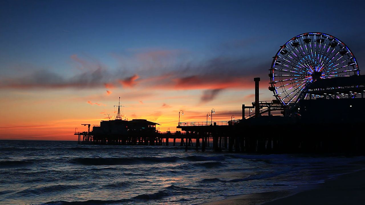 Pacific Park’s Ferris wheel on Santa Monica Pier, California - Bing ...