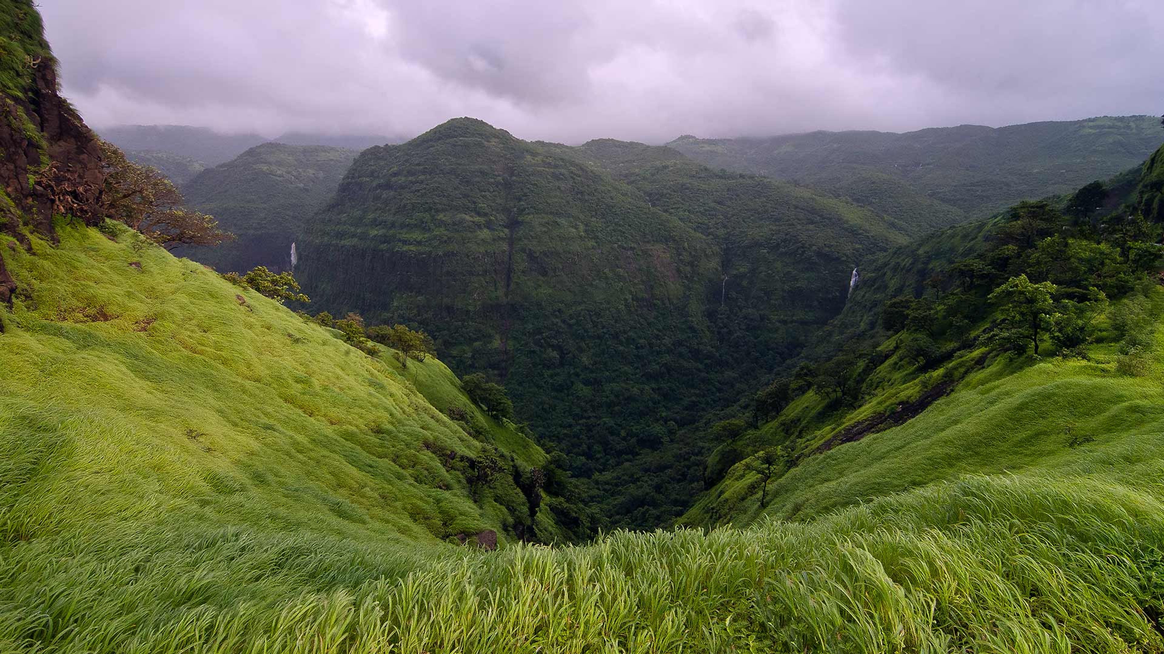 View from Varandha Ghat in the Western Ghats, Maharashtra, India - Bing ...