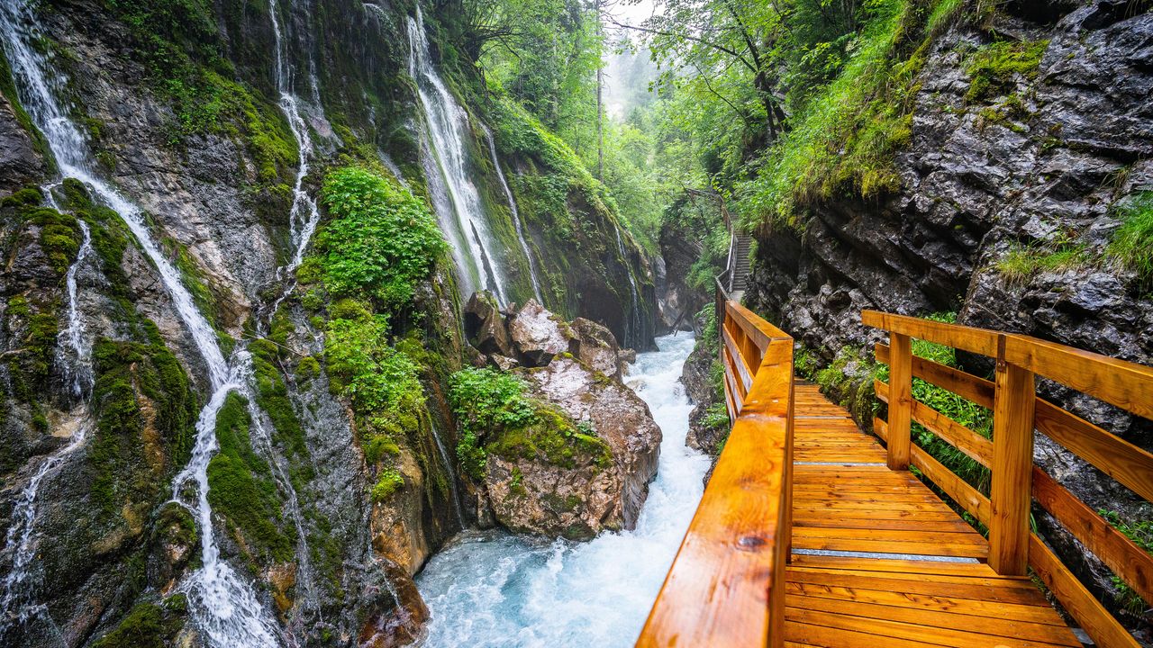 Waterfall at Wimbachklamm Gorge, Bavaria, Germany - Bing Gallery · Peapix