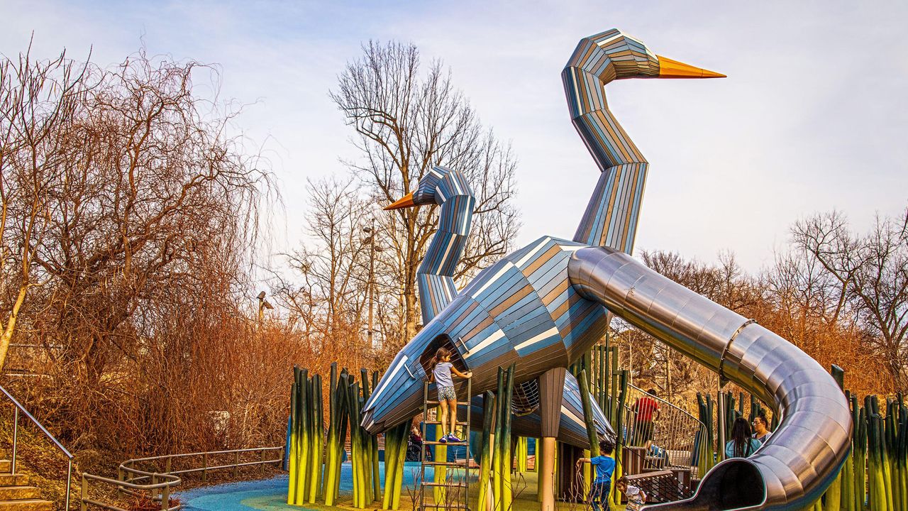 Chapman Adventure Playground in the Gathering Place, Tulsa, Oklahoma ...