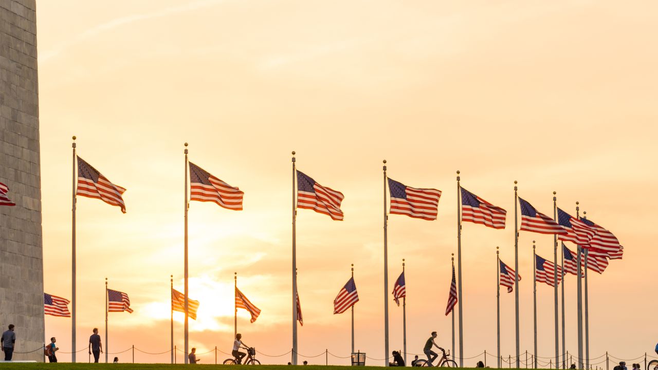 Flag display at the Washington Monument, Washington, DC - Bing Gallery ...