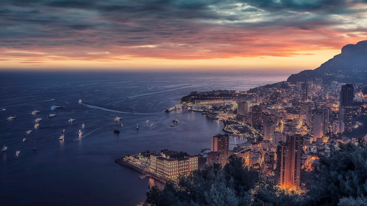 Monte Carlo au crépuscule, Monaco - Bing Gallery · Peapix