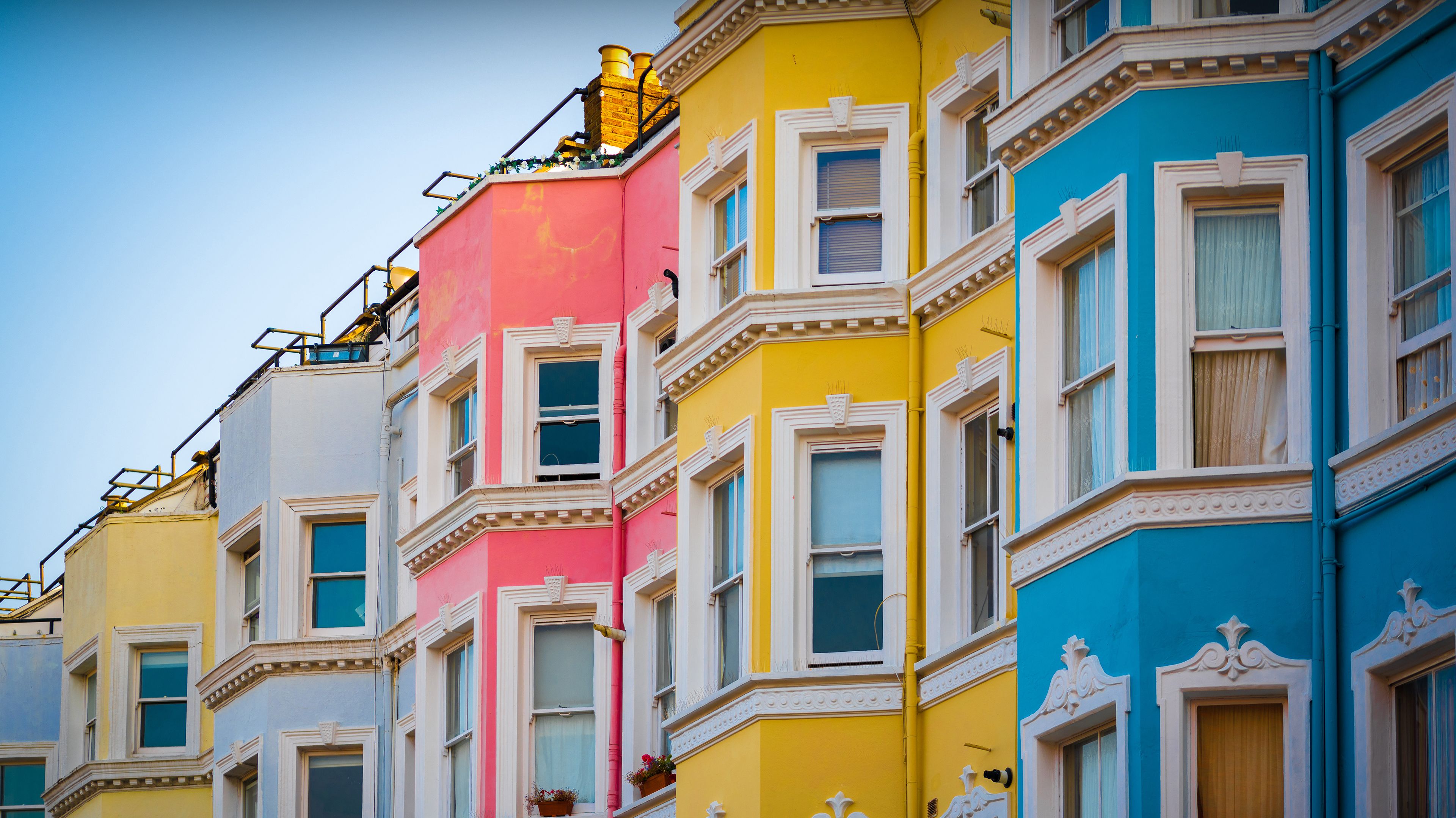 Colourful houses in Notting Hill, UK - Bing Gallery