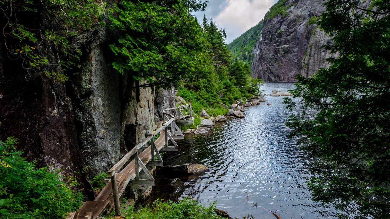 Avalanche Lake Trail at Adirondack High Peaks, New York, United States ...